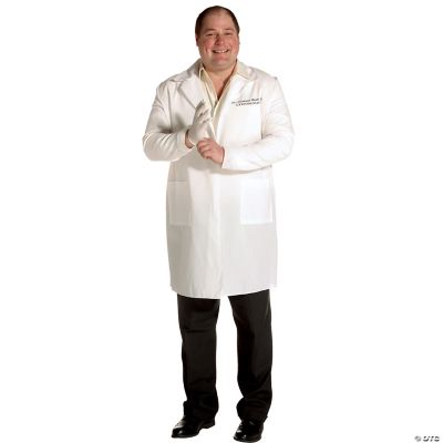Mens Plus Size Dr. Seymour Bush Lab Coat | Halloween Express