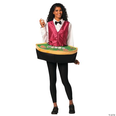 Adults Poker Dealer with Table Costume | Halloween Express