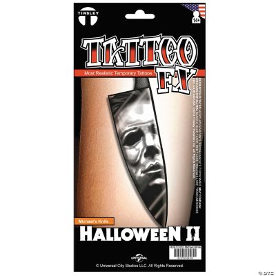 Tinsley Transfers Halloween II™ Michael Myers Knife Temporary Tattoo ...