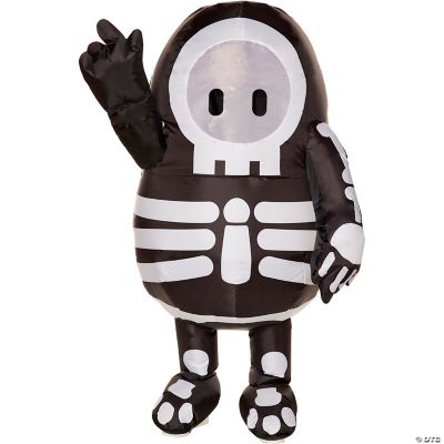 Kids Inflatable Fall Guys™ Skelly Black & White Costume - One Size