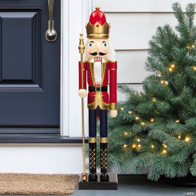 3 Ft. Large Classic Red Wood Holiday Nutcracker with Scepter ...