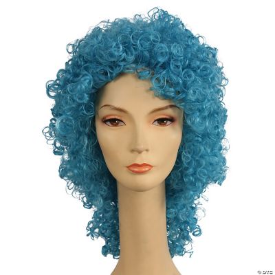 Women's Disco Clown Wig Sky Blue Kaf 3 | Halloween Express