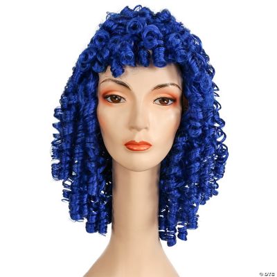 Long Royal Blue Spring Curl Wig