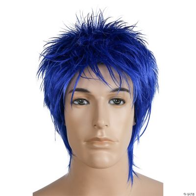 Men's Royal Blue Rod Wig | Halloween Express