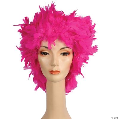 Women's Pink Feather Wig
