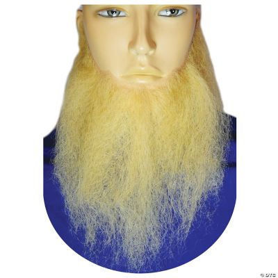 10" Adults Long Full-Face Human Hair Beard - Champagne Blonde 22 ...