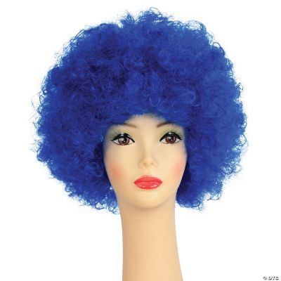 Adult's Blue Bargain Afro Wig | Halloween Express