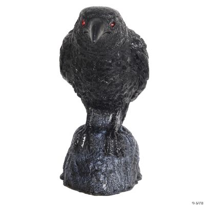 13" Animated Raven with Turning Head & Sounds Halloween Decoration ...