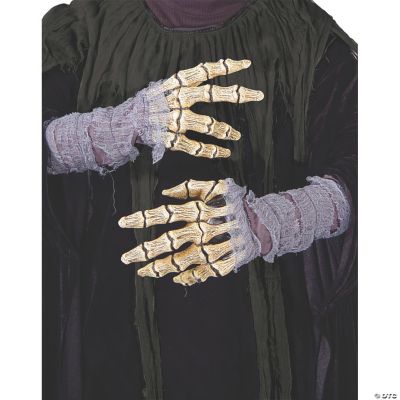 Latex Bone Hands With Gauze | Halloween Express