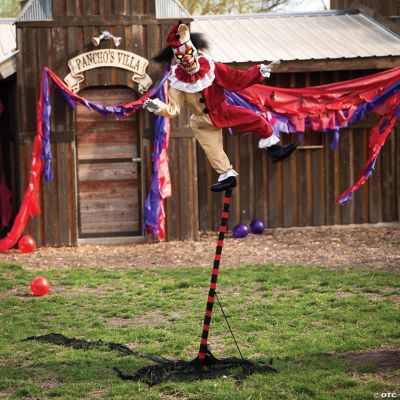 96" Sideshow Balancing Clown Animated Halloween Prop | Halloween Express
