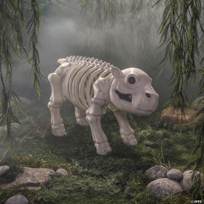 22" Standing Hippo Skeleton Halloween Decoration | Halloween Express