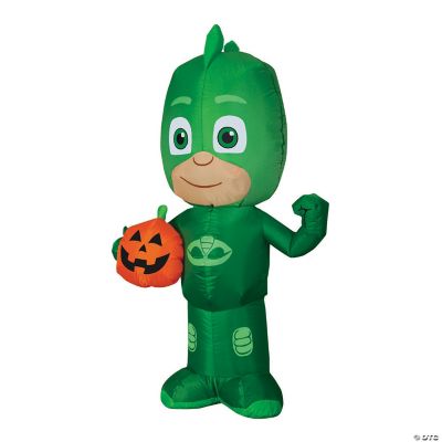 42" Blow Up Inflatable PJ Masks Gekko with Jack-O'-Lantern Outdoor ...