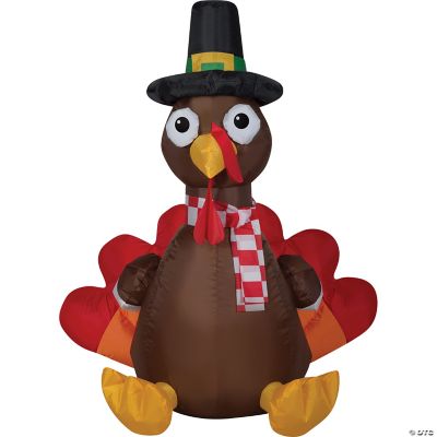 Airblown Turkey with Scarf Small | Halloween Express