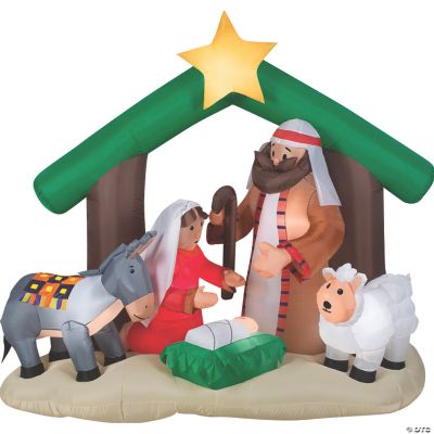 72" Outdoor Blow Up Inflatable Holy Family Nativity Outdoor Yard Decoration | Halloween Express