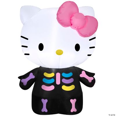 35" Airblown® Blowup Inflatable Hello Kitty Neon Skeleton Halloween ...