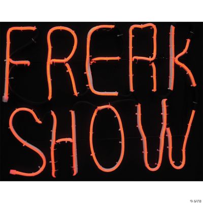 Glowing Neon LED Freak Show Light Up Sign | Halloween Express