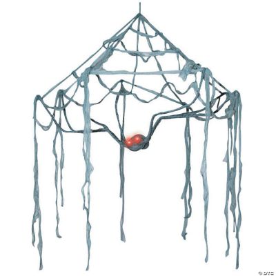 54" Spider Canopy Web with Light-Up Eyes Halloween Decoration