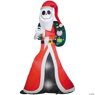 60" Airblown® Jack Skellington as Sandy Claws Inflatable Christmas ...