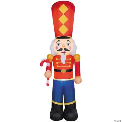 9 Ft. Airblown® Inflatable Light-Up Nutcracker with Candy Cane ...