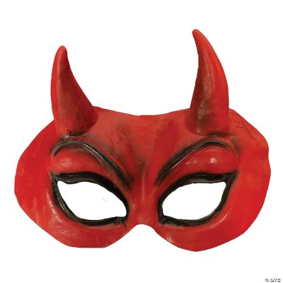 Devil Red Latex Half Mask | Halloween Express