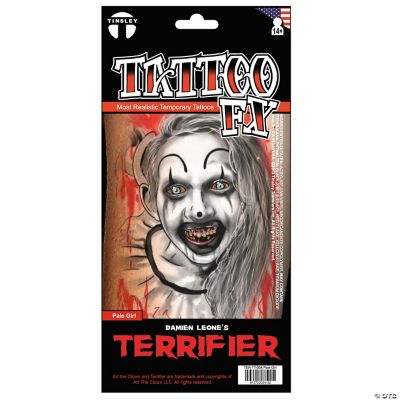 Tinsley Transfers Terrifier 3™ Pale Girl Temporary Tattoo | Halloween ...