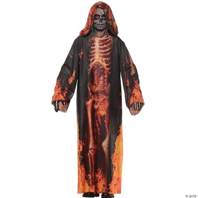 Boy's Underworld Robe Skeleton Costume - Large | Halloween Express
