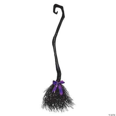 Witch Broom Black Costume Accessory | Halloween Express